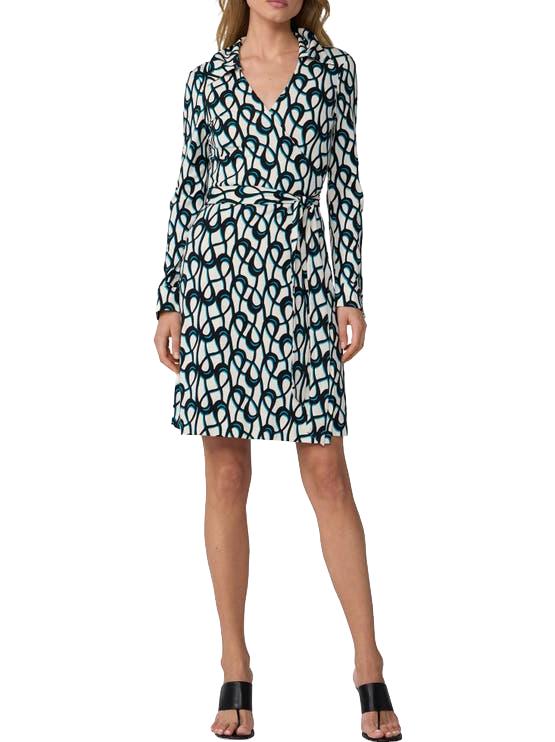 DIANE VON FURSTENBERG Diane von Furstenberg Jeanne Print Silk Wrap Dress
